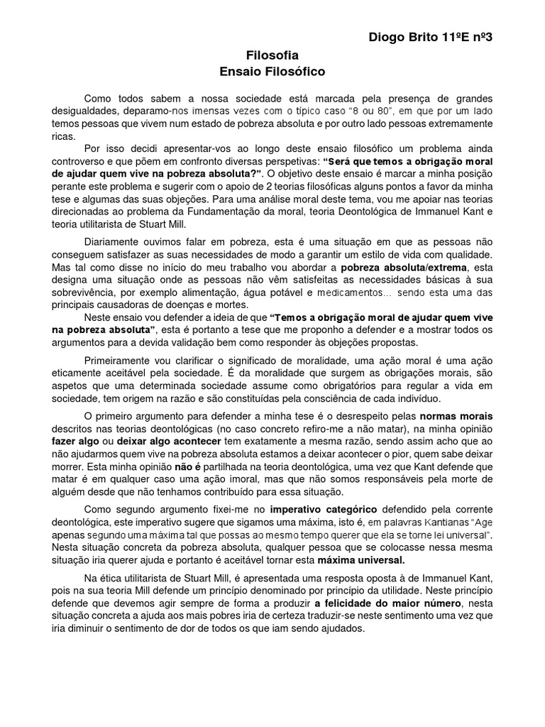 Ensaio Filosofico | PDF