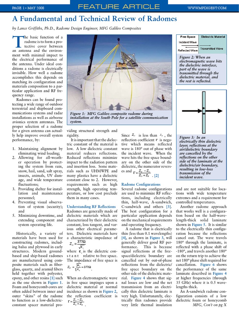 A Technical Review of Radome Configurations and Materials for ...