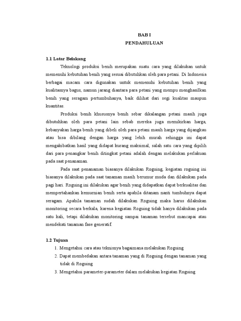 Teknik Roguing pada Tanaman Kedelai | PDF
