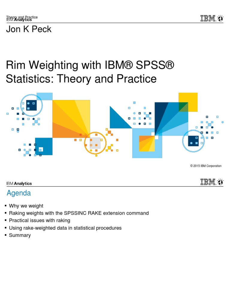Raking With IBM SPSS Statistics | PDF | Sampling (Statistics) | Regression Analysis