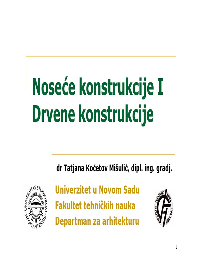 Drvene Konstrukcije-Istorijat | PDF