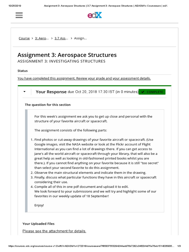Assignment 3 Aerospace Structures 3 7 Assignment 3 Aerospace Structures Aeasm1x