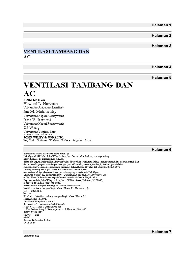 Terjemahan (Howard - L - Hartman) - Mine - Ventilation - and - Air ...