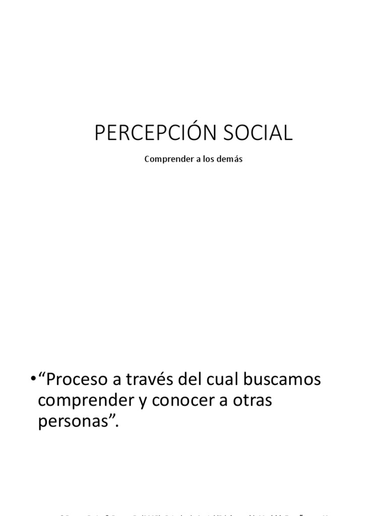 Percepción Social | PDF
