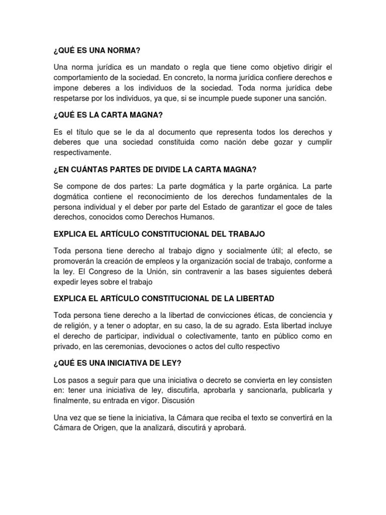 Qué Es Una Norma | PDF | Constitución | Derecho laboral