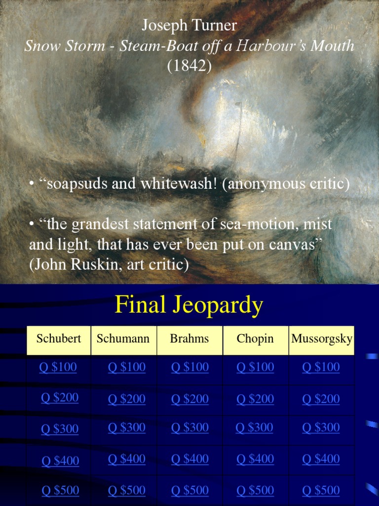 Romantic Era Jeopardy Game | PDF | Robert Schumann | Johannes Brahms