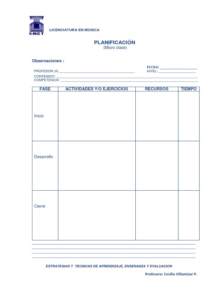 Formato de Planificacion Diaria | PDF