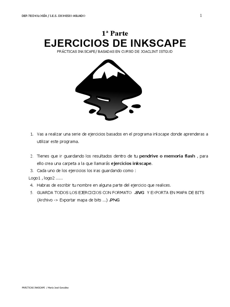 1 Parte EJERCICIOS DE INKSCAPE PRÁCTICAS INKSCAPE - BASADAS EN CURSO DE JOACLINT ISTGUD | PDF ...