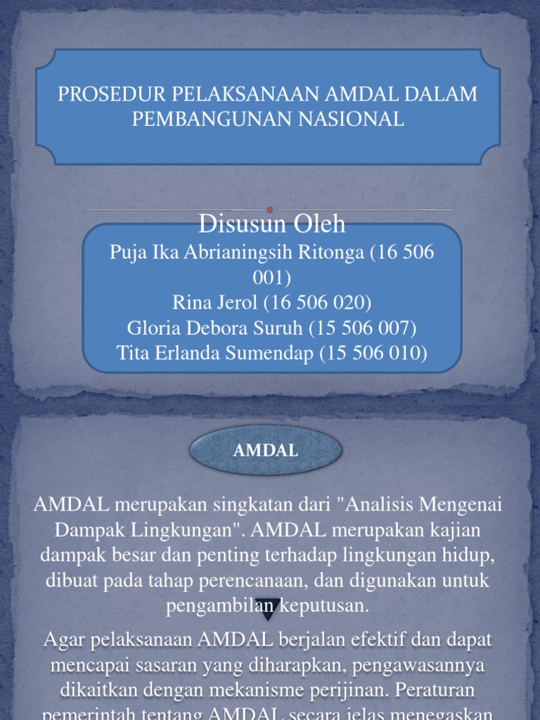 Prosedur Pelaksanaan AMDAL Nasional | PDF