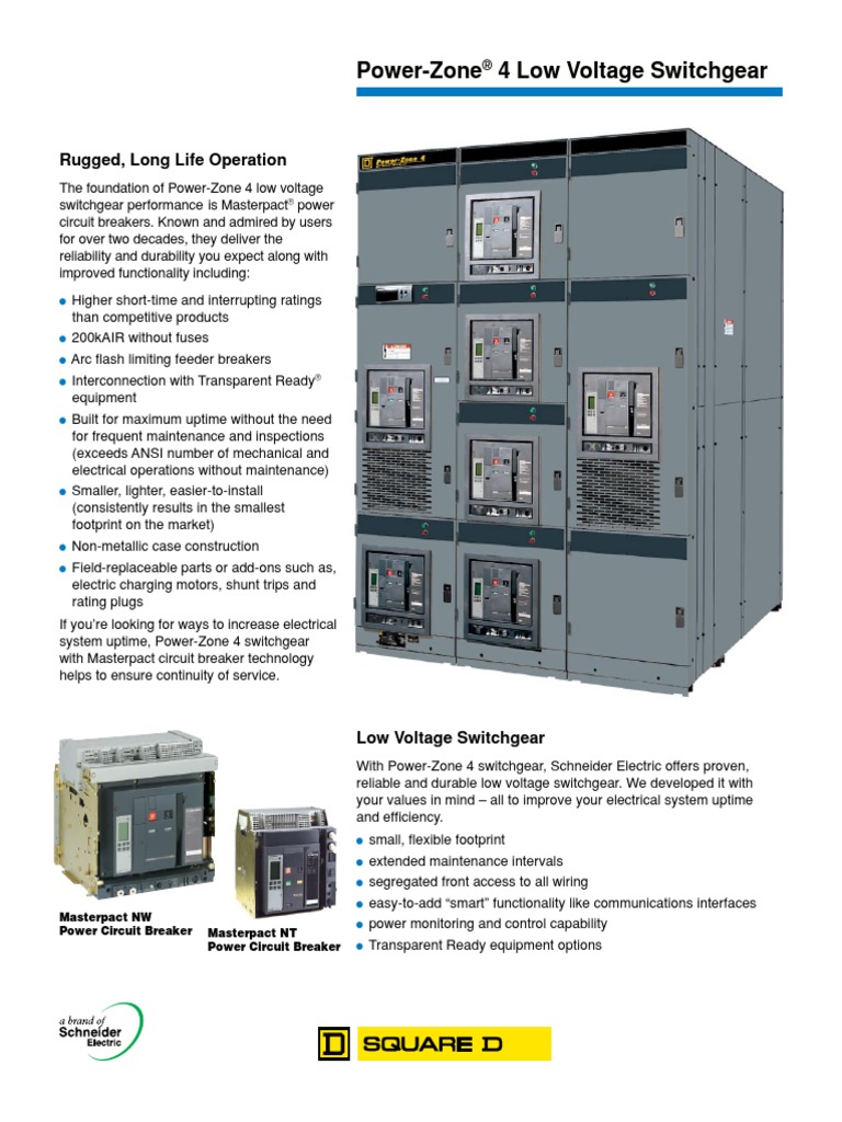 Power Zone 4 Low Voltage Switchgear PDF | PDF | Fuse (Electrical ...