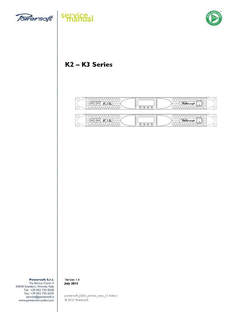 Powersoft k2 k3 Service Info2 | PDF | Electrical Connector | Amplifier