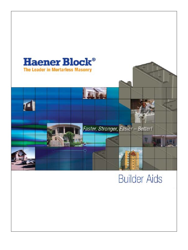 Haener Block Building Tips for Fast and Easy Masonry Wall Construction ...
