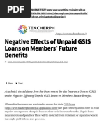GSIS GFAL Loan Overview and Guidelines | PDF | Loans | Demand For Money
