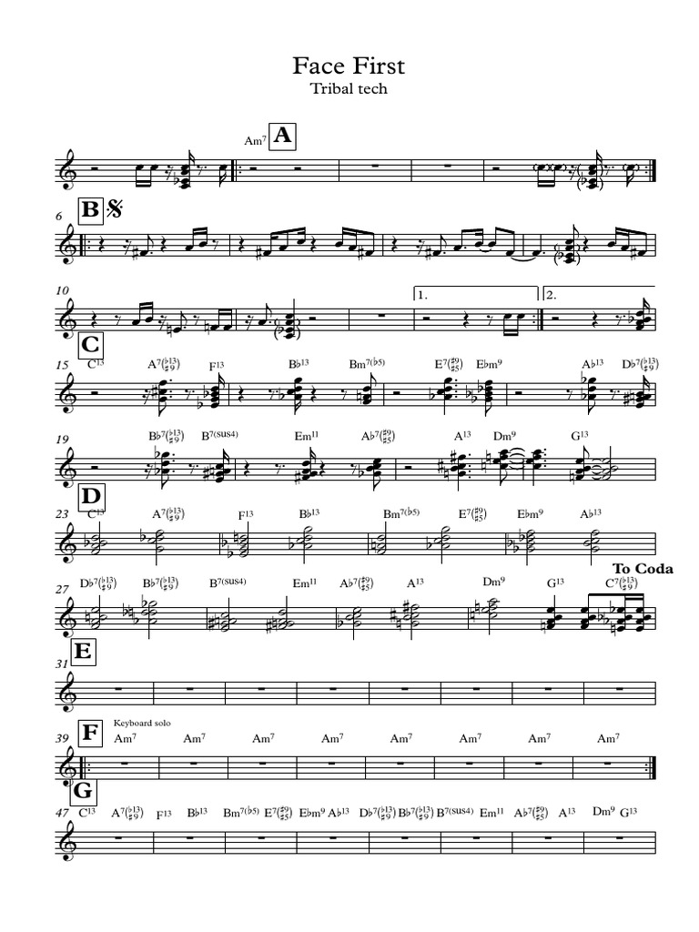 Face First Tribal Tech Piano | PDF