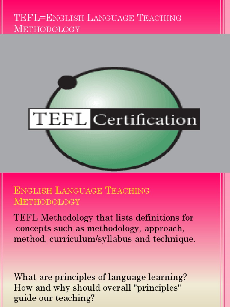 TEFL English Language Teaching Methodology | PDF | Language Education | Teaching