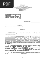 Petition to Cancel Encumbrance Sec 4 Rule 74 | PDF | Virtue | Judiciaries