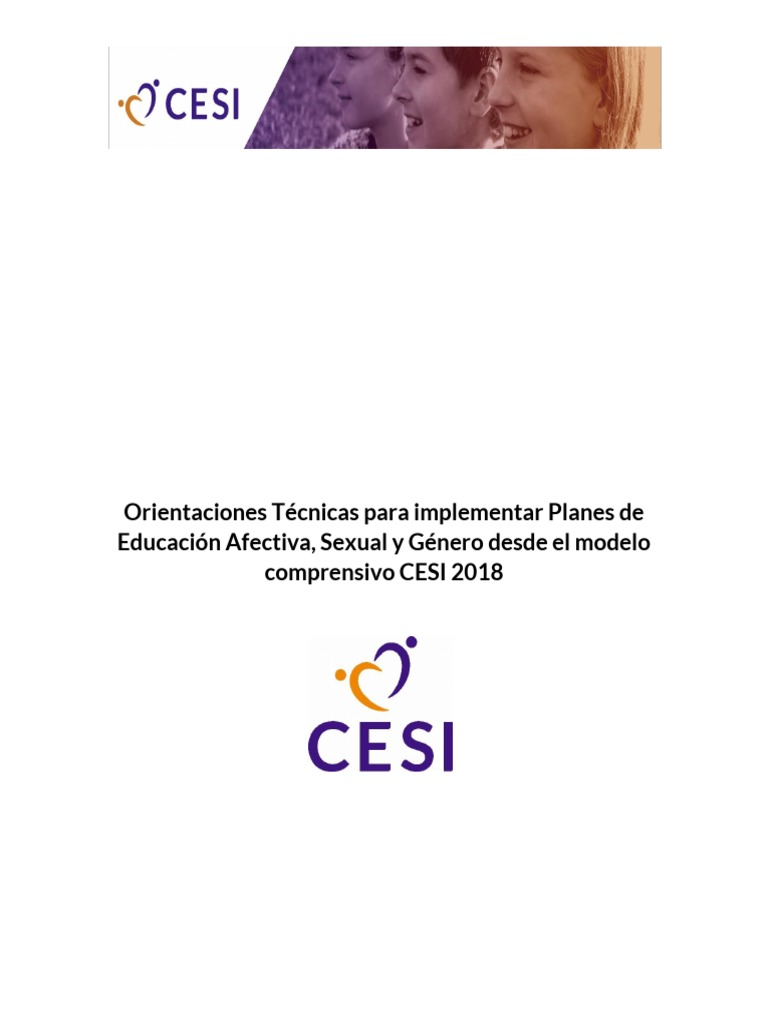 Implementación del Programa CESI 2018 | PDF | La sexualidad humana | Las emociones