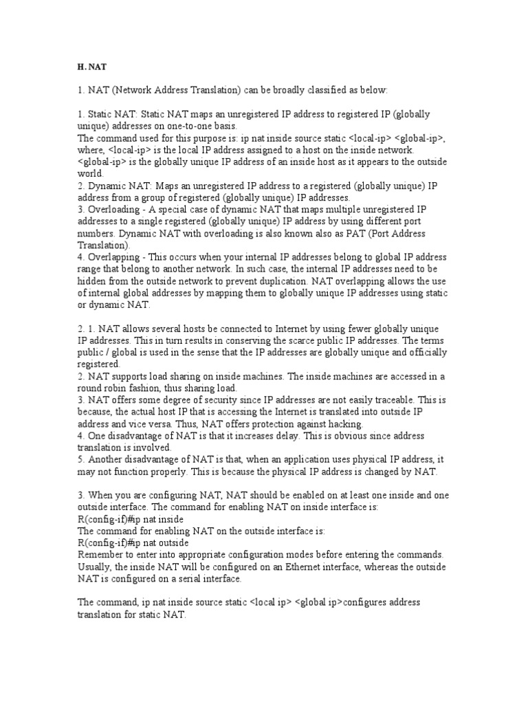 Understanding Network Address Translation (NAT | PDF | Routing ...