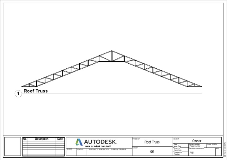 Roof Truss Project A101 Details | PDF