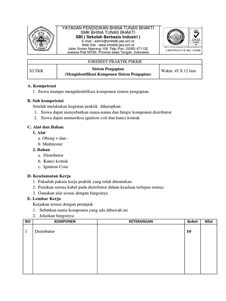 Mengidentifikasi Komponen Distributor | PDF