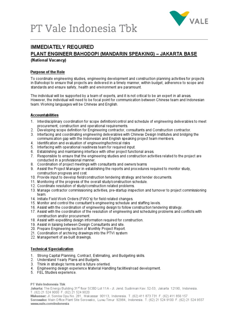 12182019-National Posting - Project Engineer Bahodopi | PDF ...