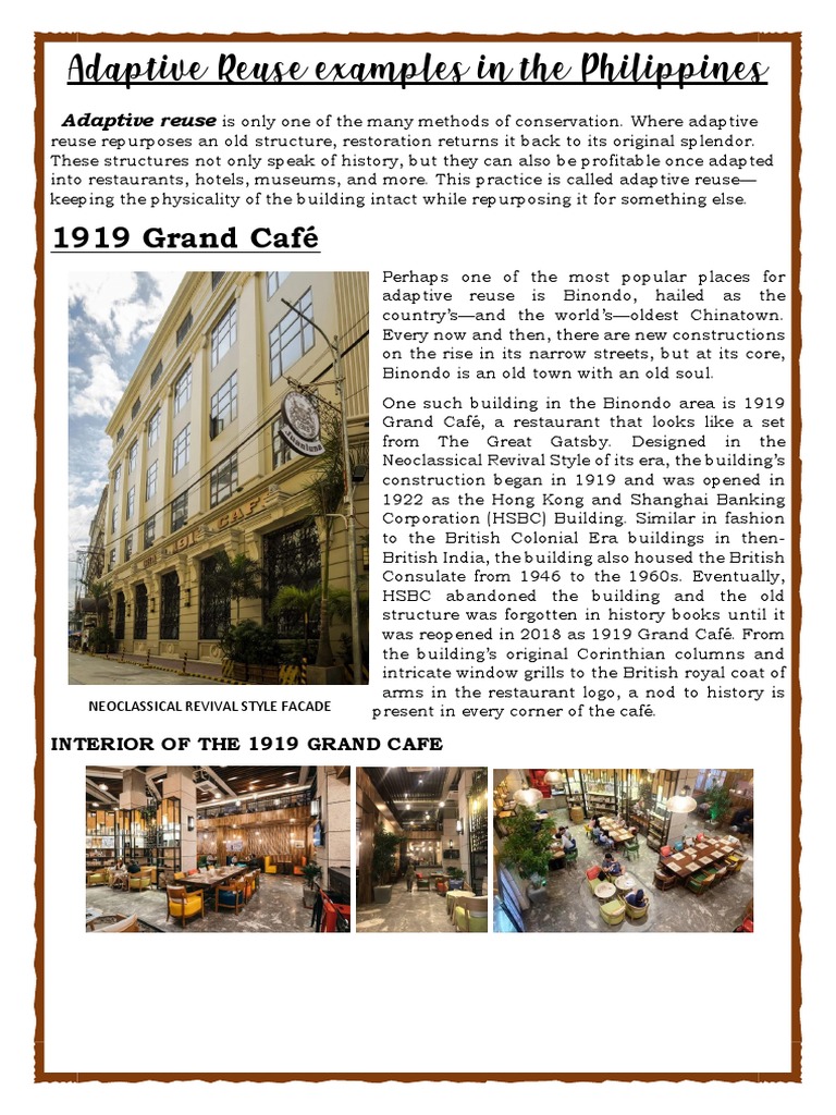 Adaptive Reuse Examples in The Philippines | PDF | Art Media