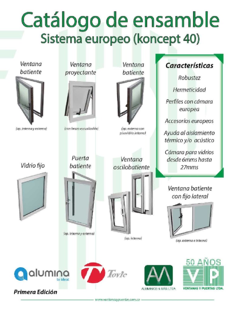 Catalogo Koncept 40 - Ventanas y Puertas PDF | PDF