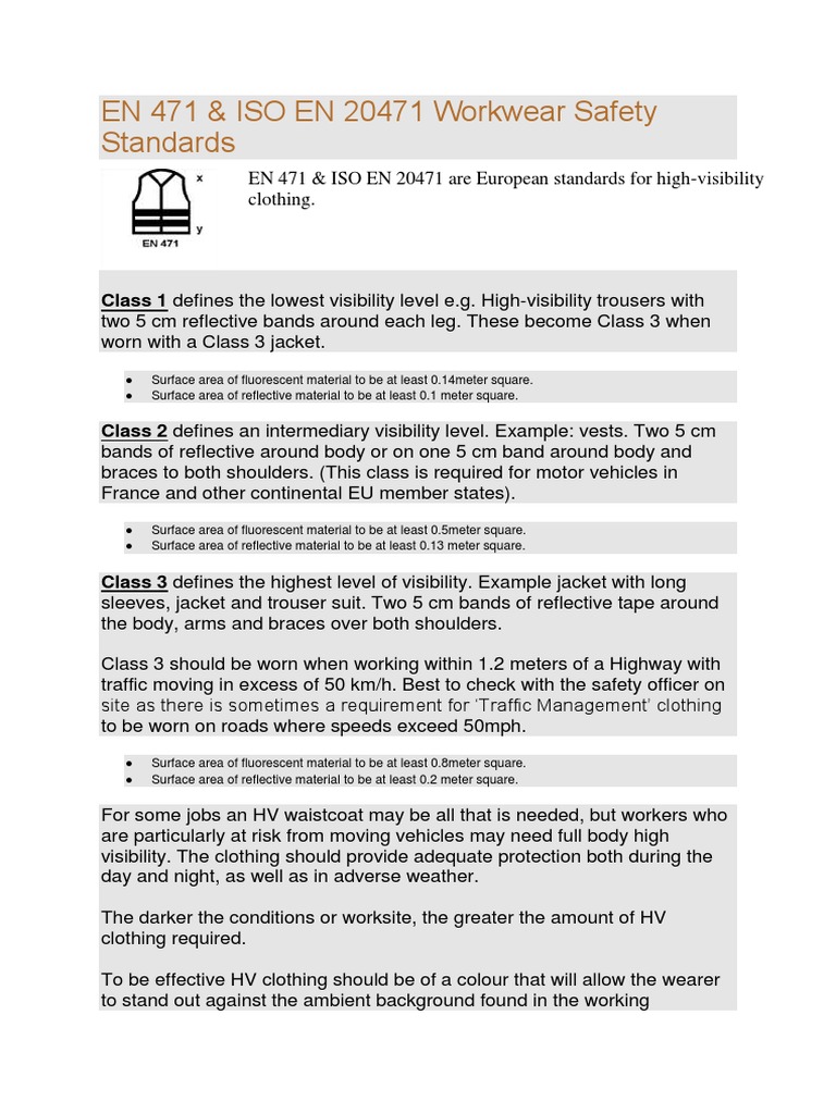 HiVis EN ISO 20471 | PDF | Clothing | Consumer Goods