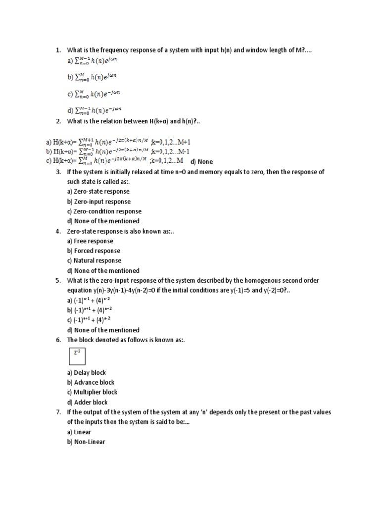 FINAL DSP-1-3 Units | PDF | Discrete Fourier Transform | Mathematical Analysis