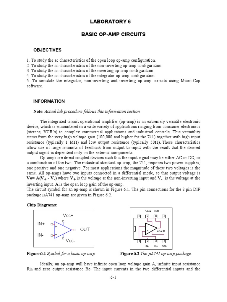 Basic Op-Amp Circuit Lab Guide | PDF | Operational Amplifier | Amplifier