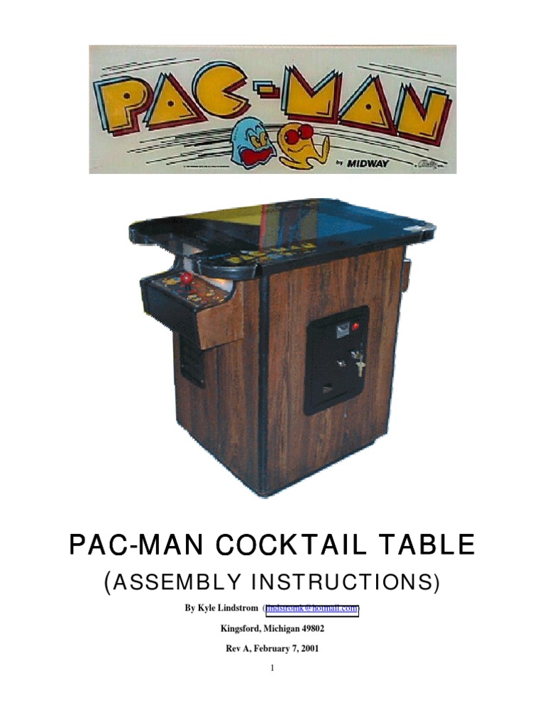 Ms. Pacman Cocktail Table Plans | PDF | Cabinetry | Plywood