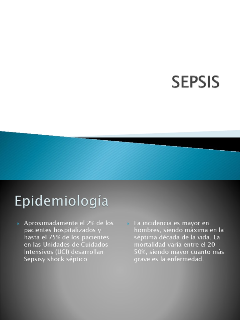 Sepsis y Shock Séptico: Incidencia y Manejo | PDF | Septicemia ...