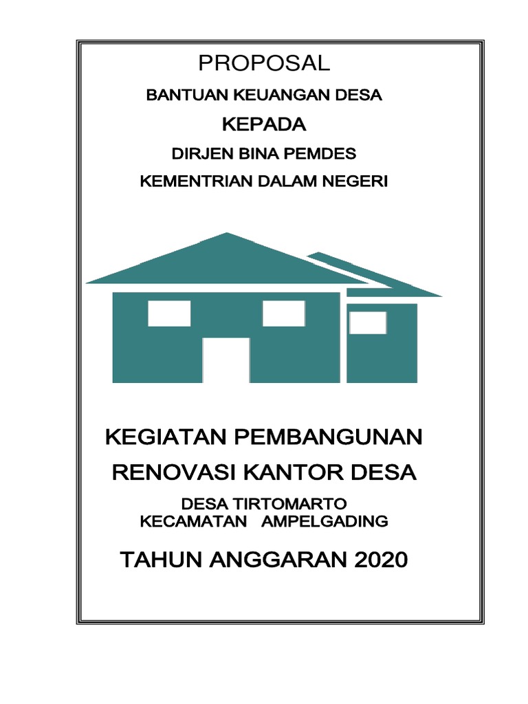 Proposal Pembangunan Balai Desa | PDF