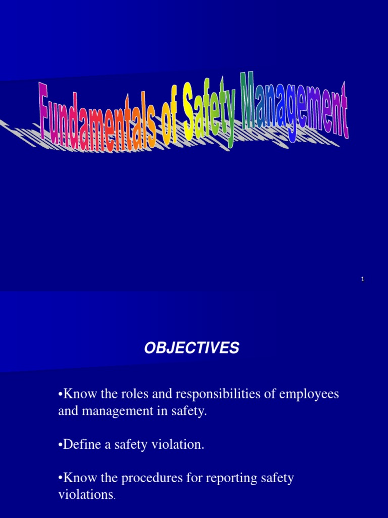 Fundamentals of Safety Management | PDF | Safety | Hazards