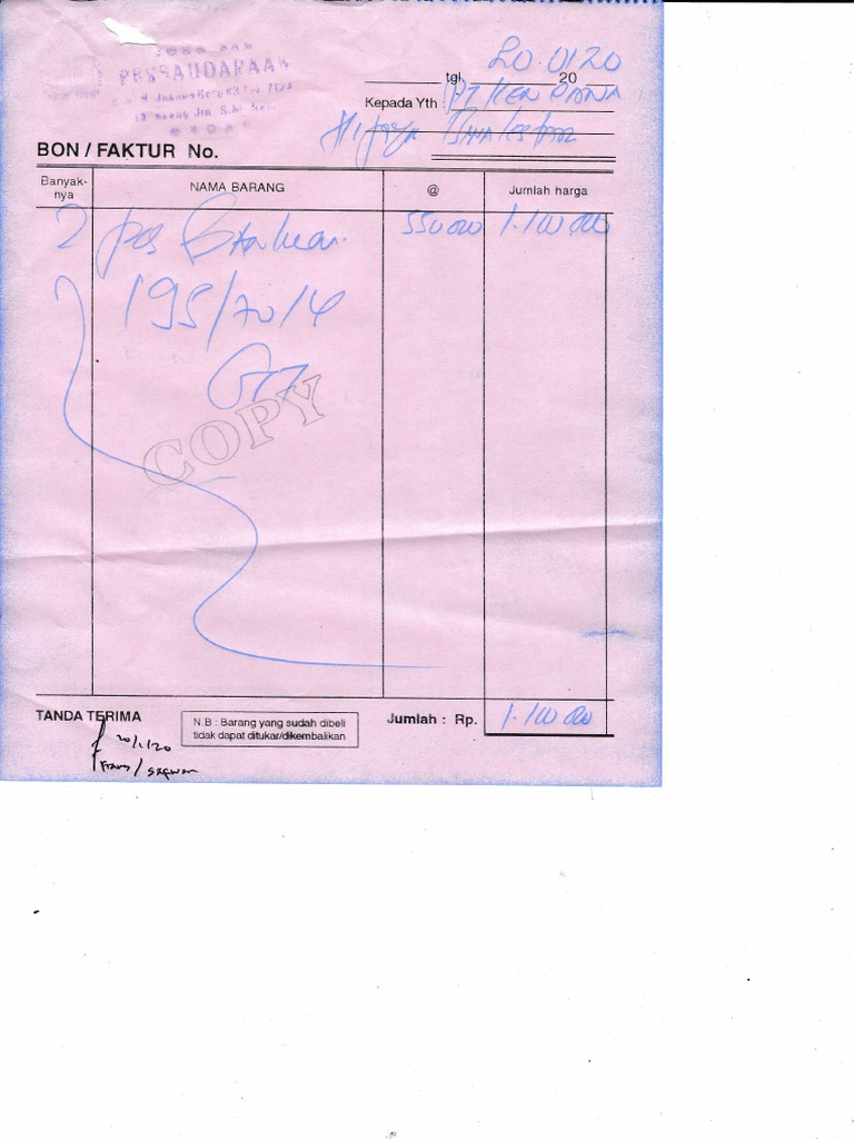 Proforma Invoice Po 0069 KHBL 2020 | PDF