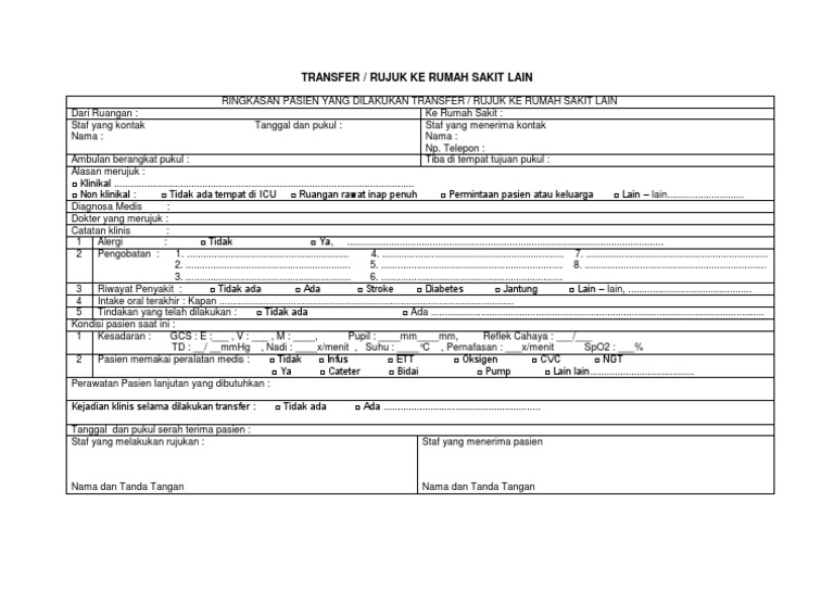Form Rujuk Pasien | PDF