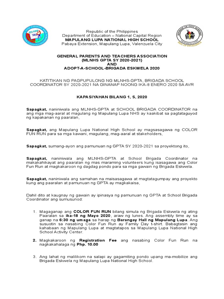 Color Fun Run Resolution 2020 | PDF