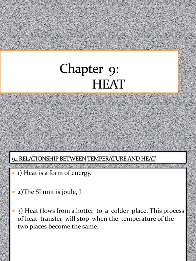 Chapter 9: Heat and Temperature Concepts | PDF