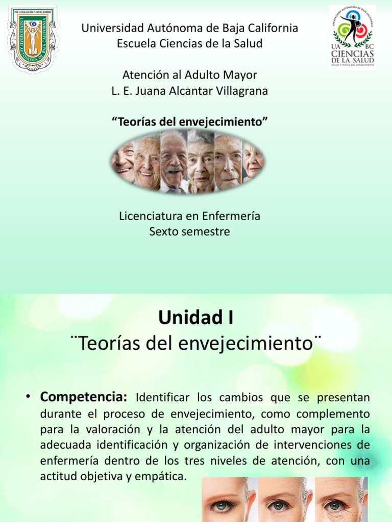 Expo Teorias Del Envejecimiento Lista 1 | PDF | Vejez | Senectud