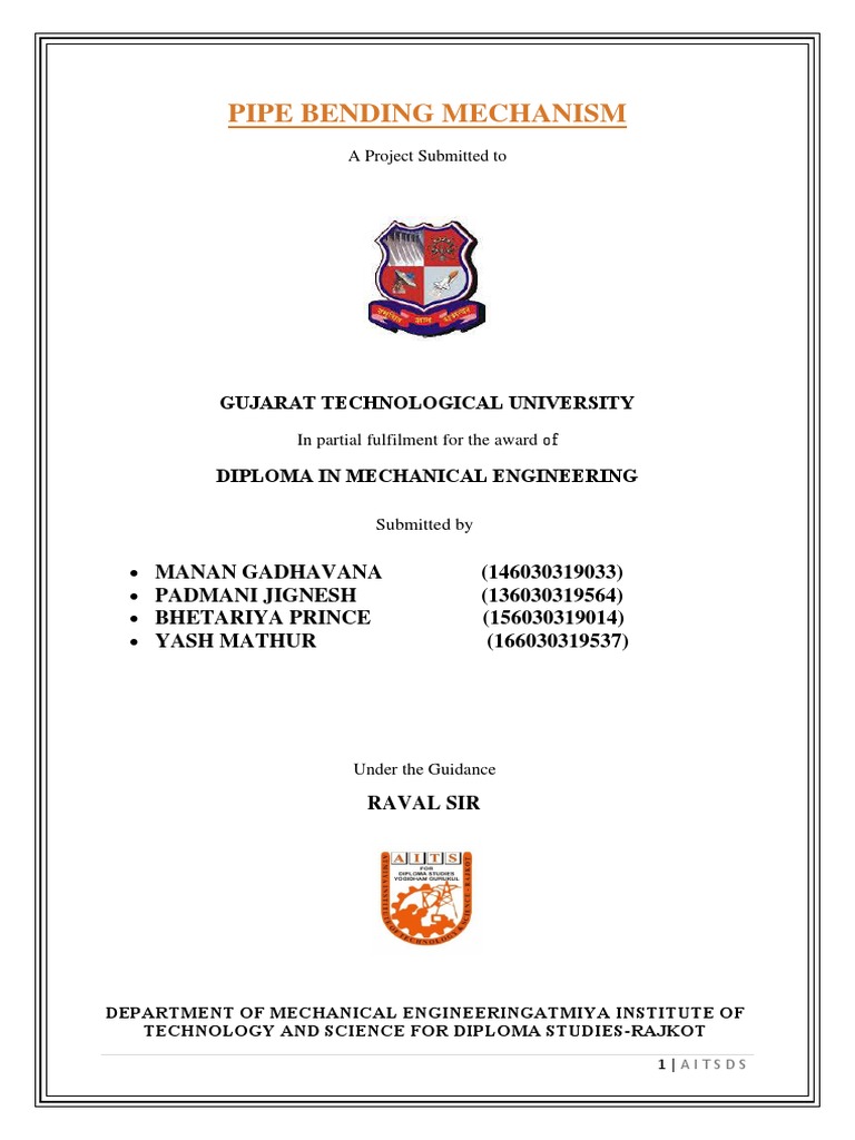 Pipe Bending Mechanism | PDF | Pipe (Fluid Conveyance) | Mechanical ...