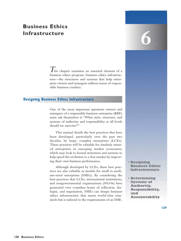 Designing Business Ethics Infrastructure | PDF | Business Ethics ...
