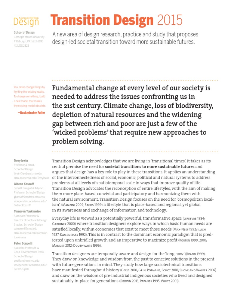 Transition Design Monograph Final PDF | PDF