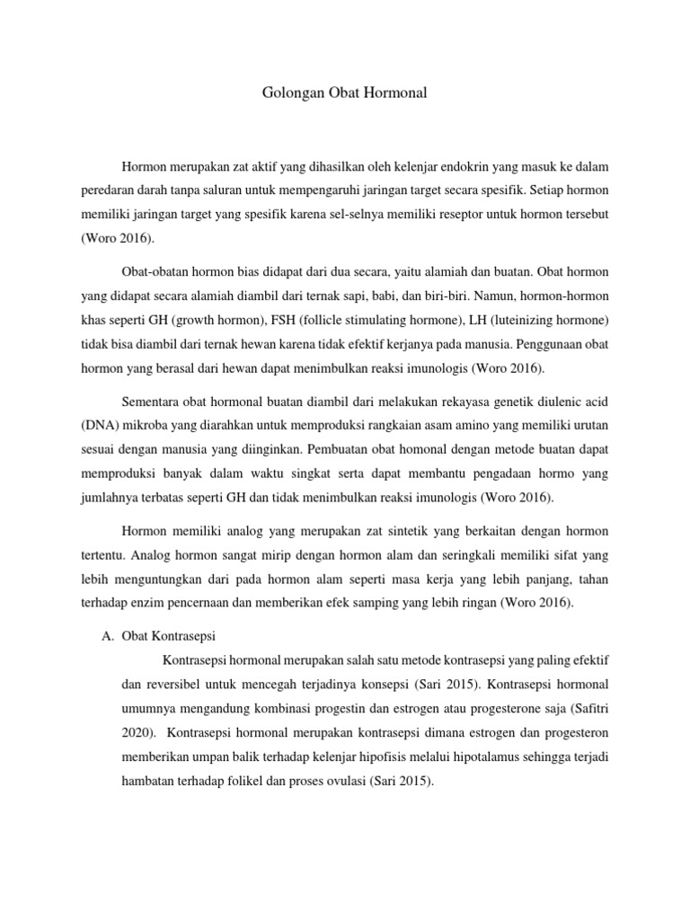 Golongan Obat Hormonal | PDF | Pengembangan Diri