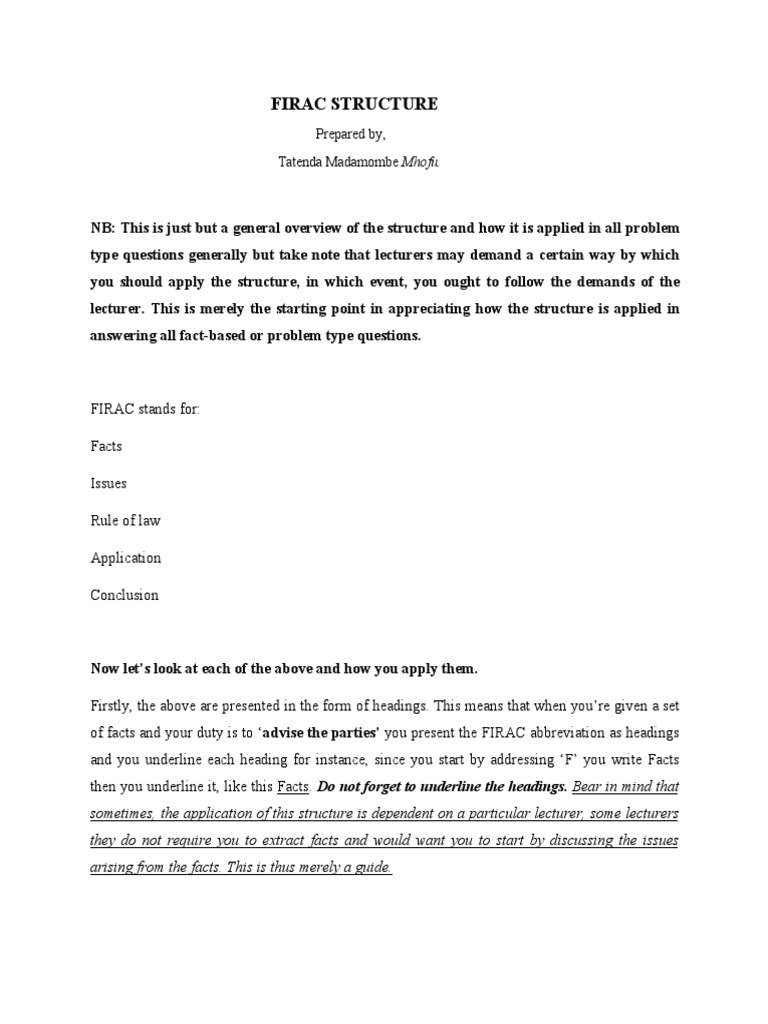 FIRAC STRUCTURE by MHOFU | PDF | Business | Law