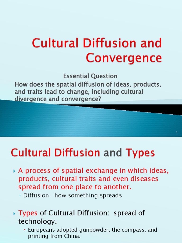 Cultural Diffusion and Convergence | PDF | Social Science