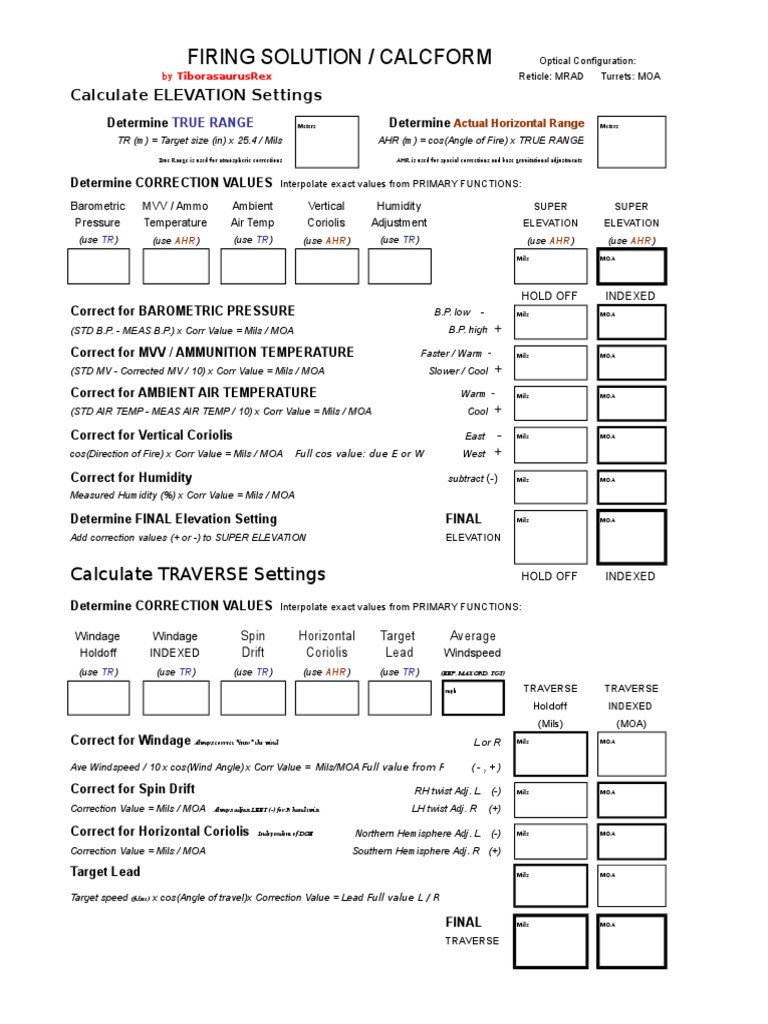 CALCFORMS SNIPER101 TiborasaurusRex | PDF