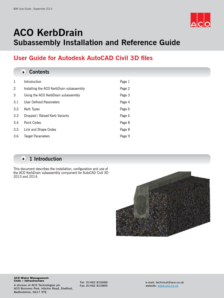 BIM KerbDrain Civil 3D User Guide | PDF