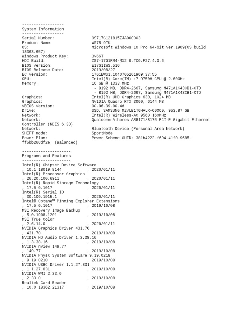 WS75 9TK (20200223) | PDF