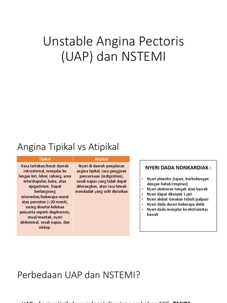 Perbedaan UAP dan NSTEMI dalam Angina | PDF
