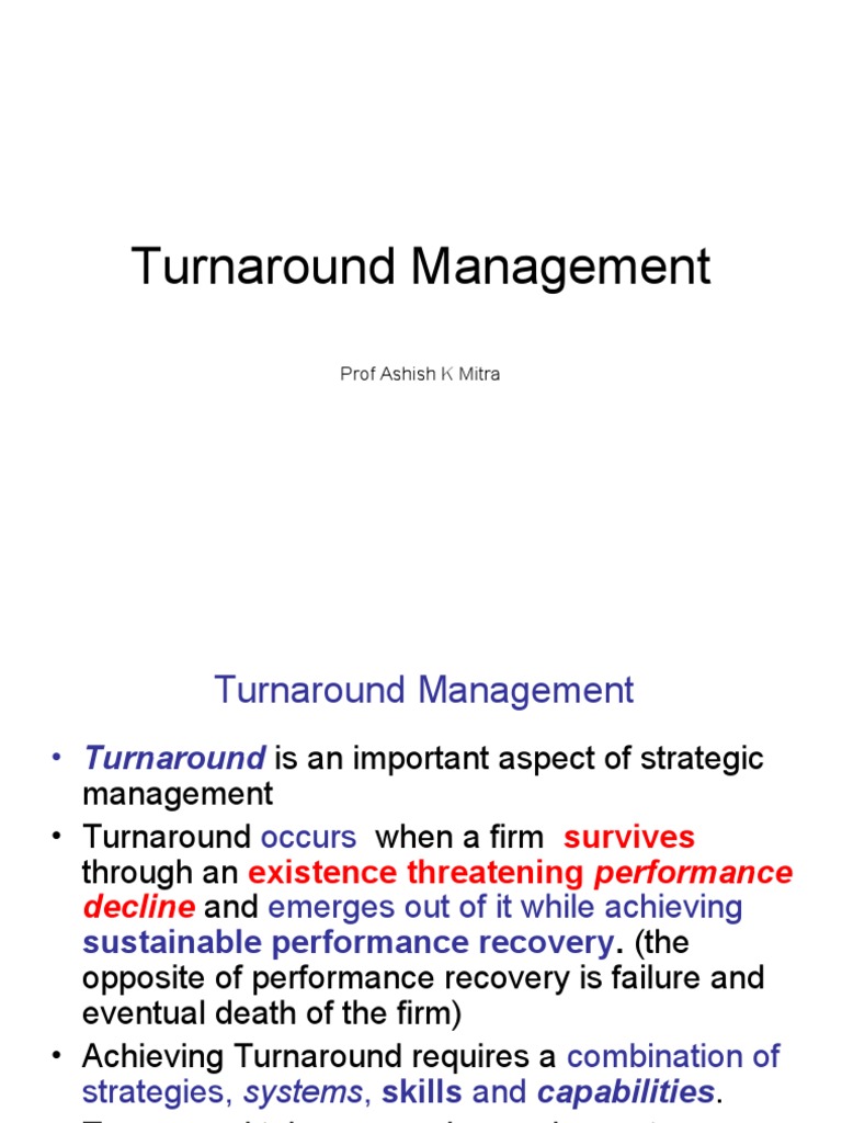 Turnaround Management Strategies Explained | PDF | Ibm | Business